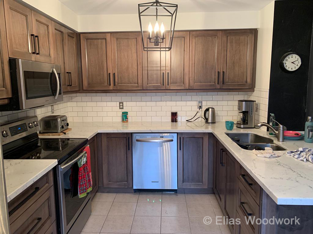 Stained Kitchen - White Maple with Italian Suede stain