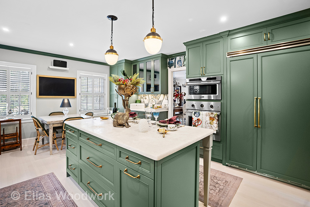 Painted Green Kitchen