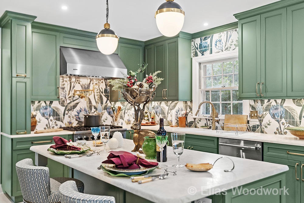 Painted Green Kitchen