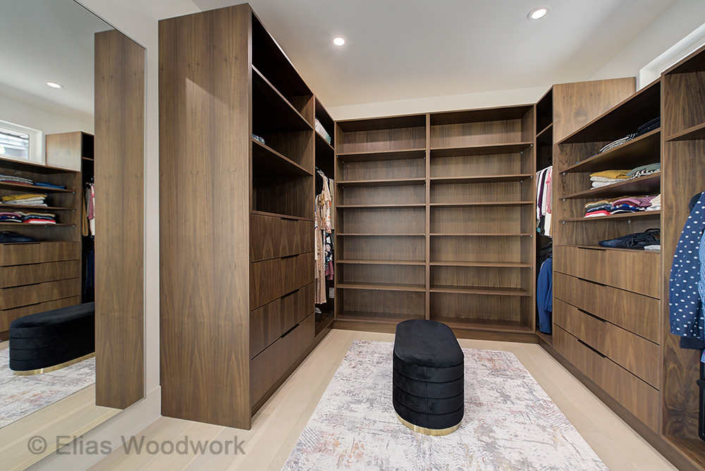 Walnut Stained Closet